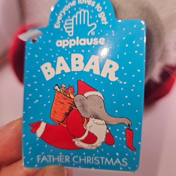 Applause | Toys | Rare Barbar Father Christmas Plush Stuffed Elephant ...